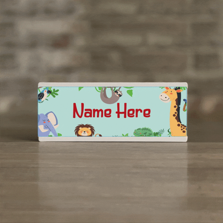 Personalised Room Light Box Jungle - Nursery Night Light Decor