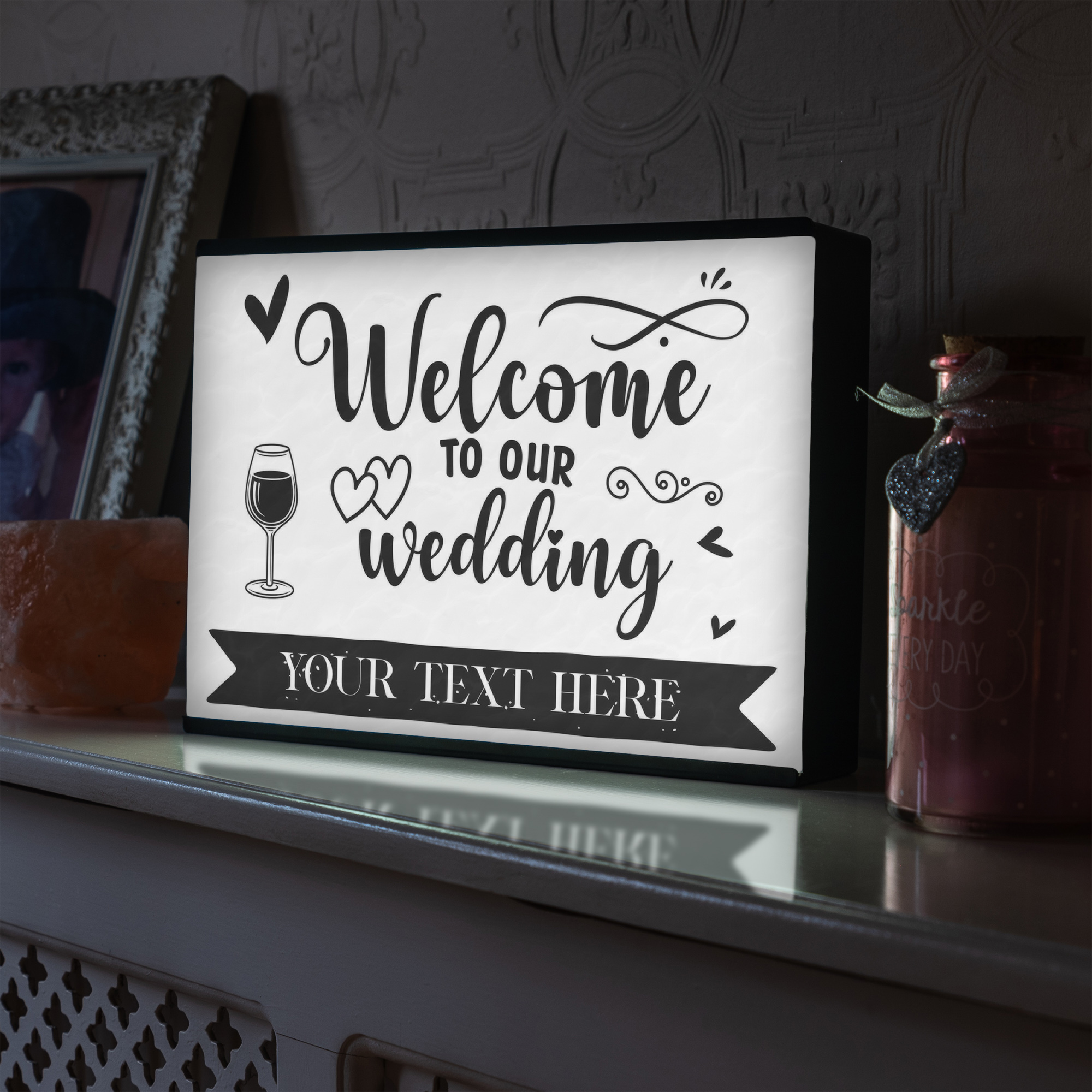 Personalised Light Box XL Welcome Wedding - Personalite