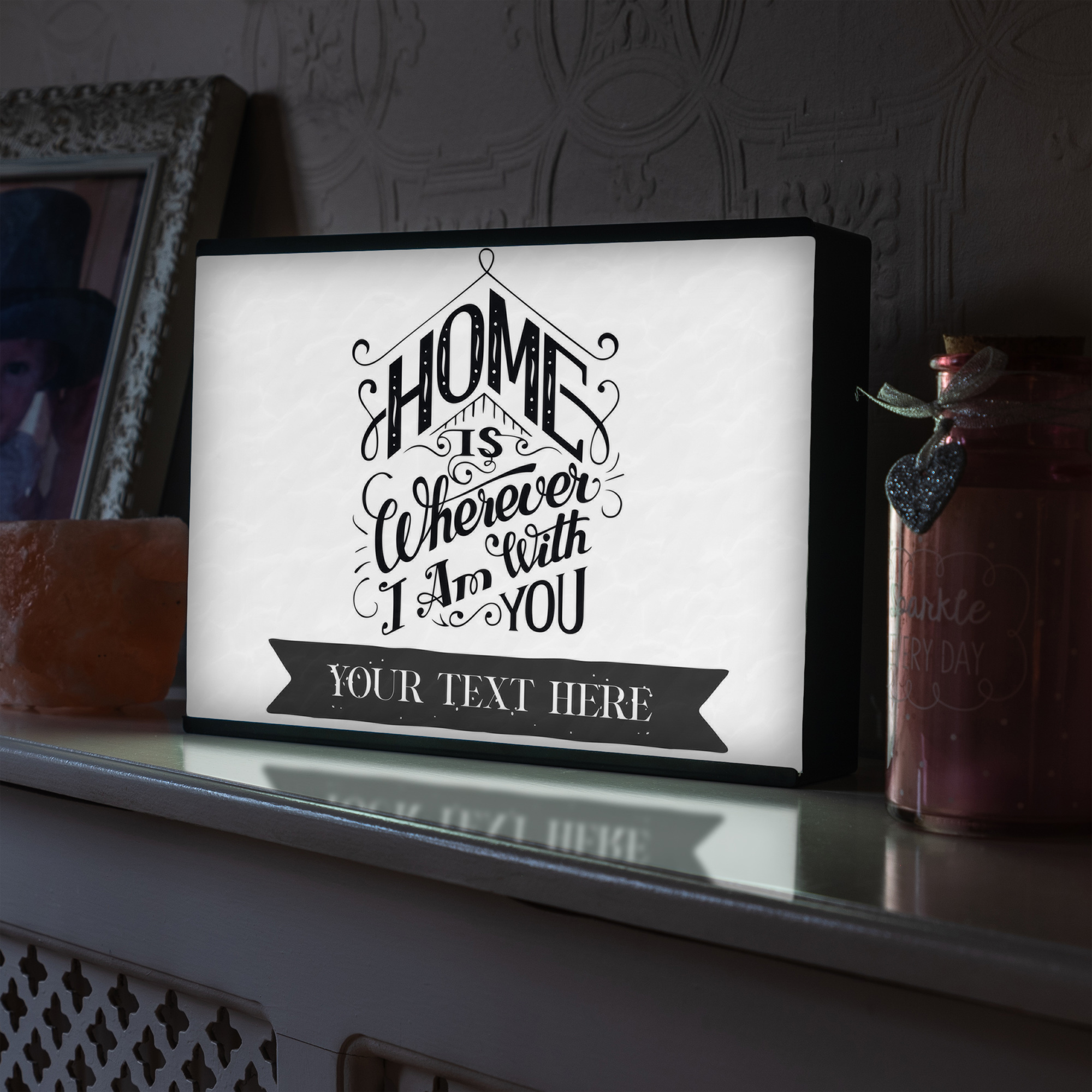 Personalised Light Box XL Home Love - Personalite