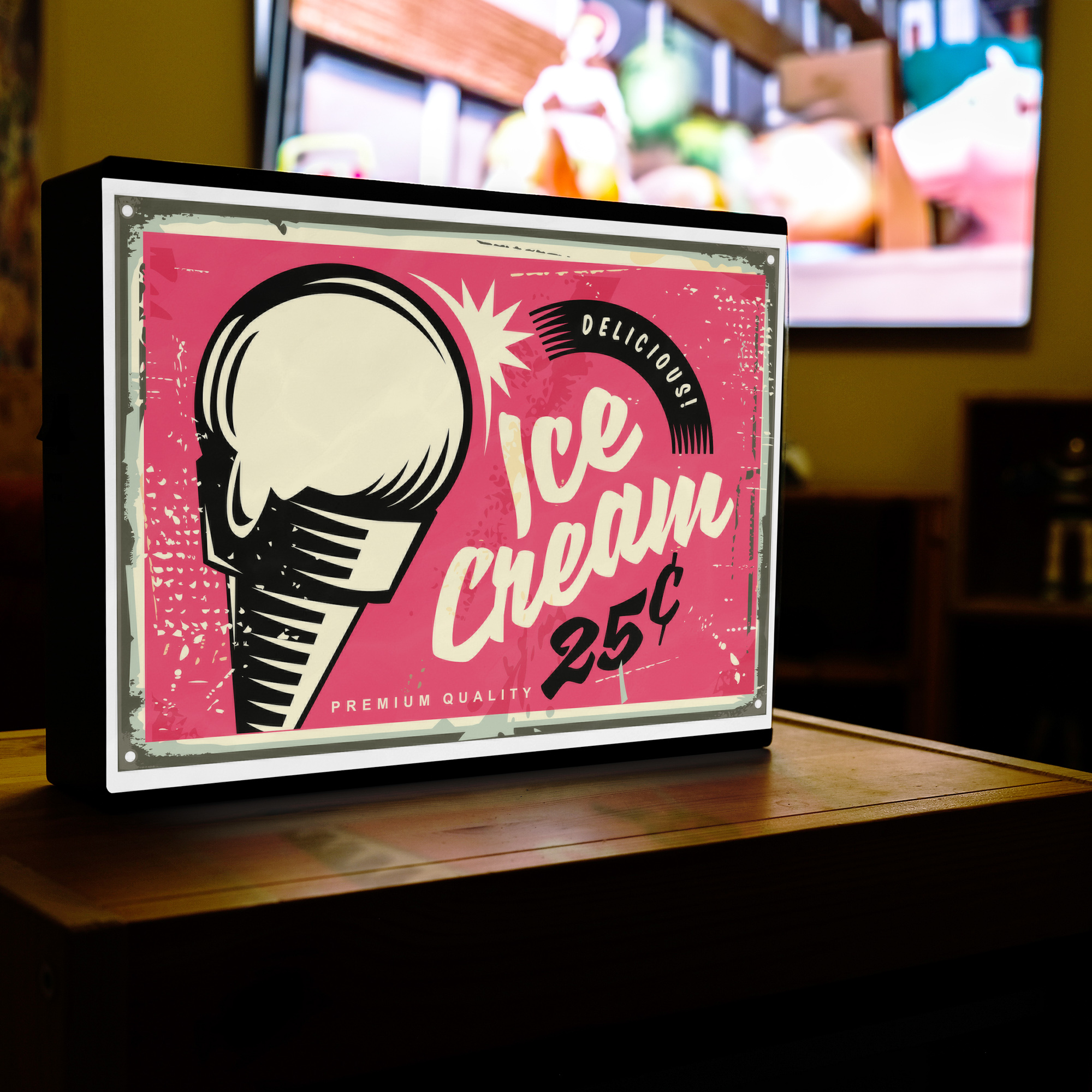Light Box Room Sign XL Ice Cream - Personalite