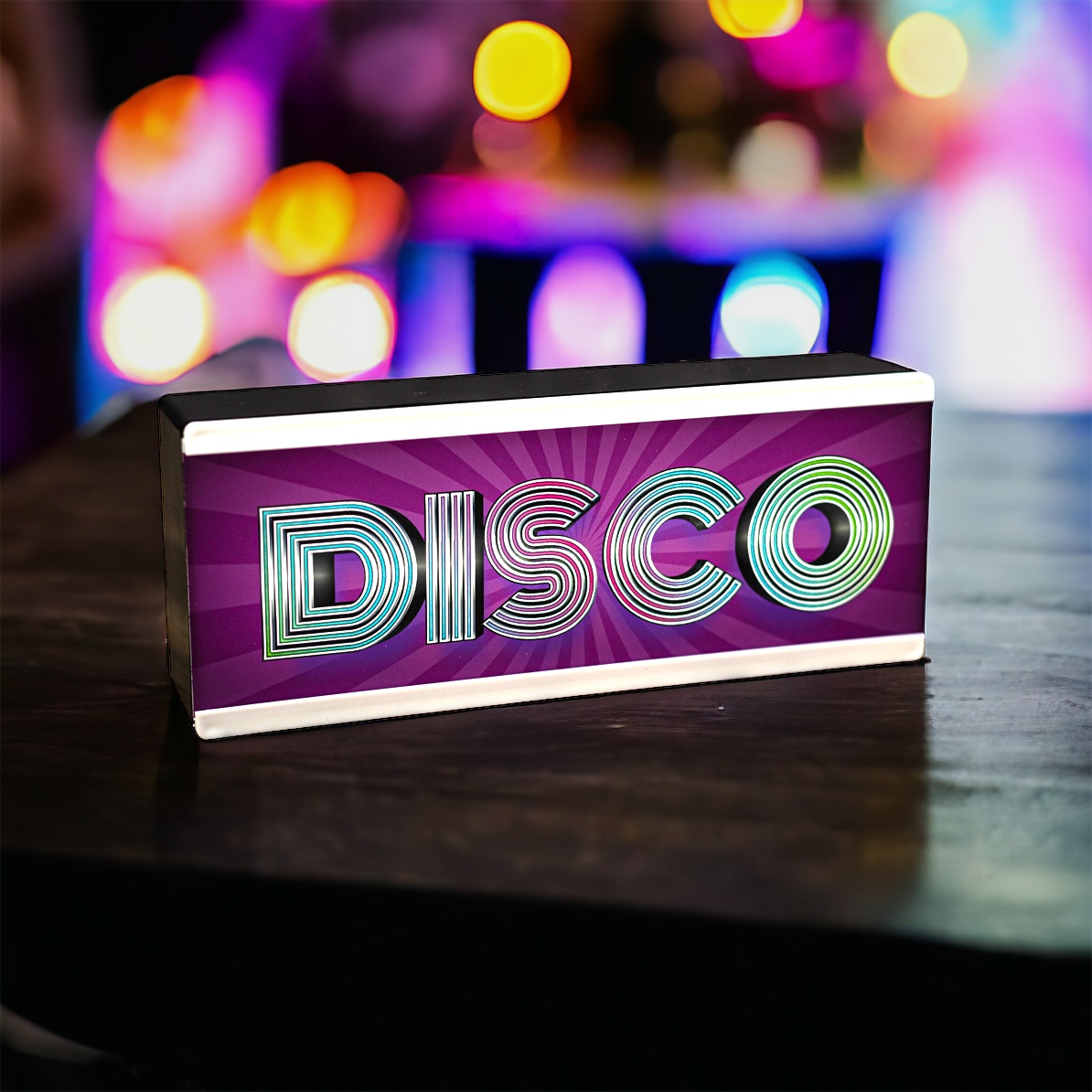 Light Box Room Sign Disco - Retro Home Party Lightbox