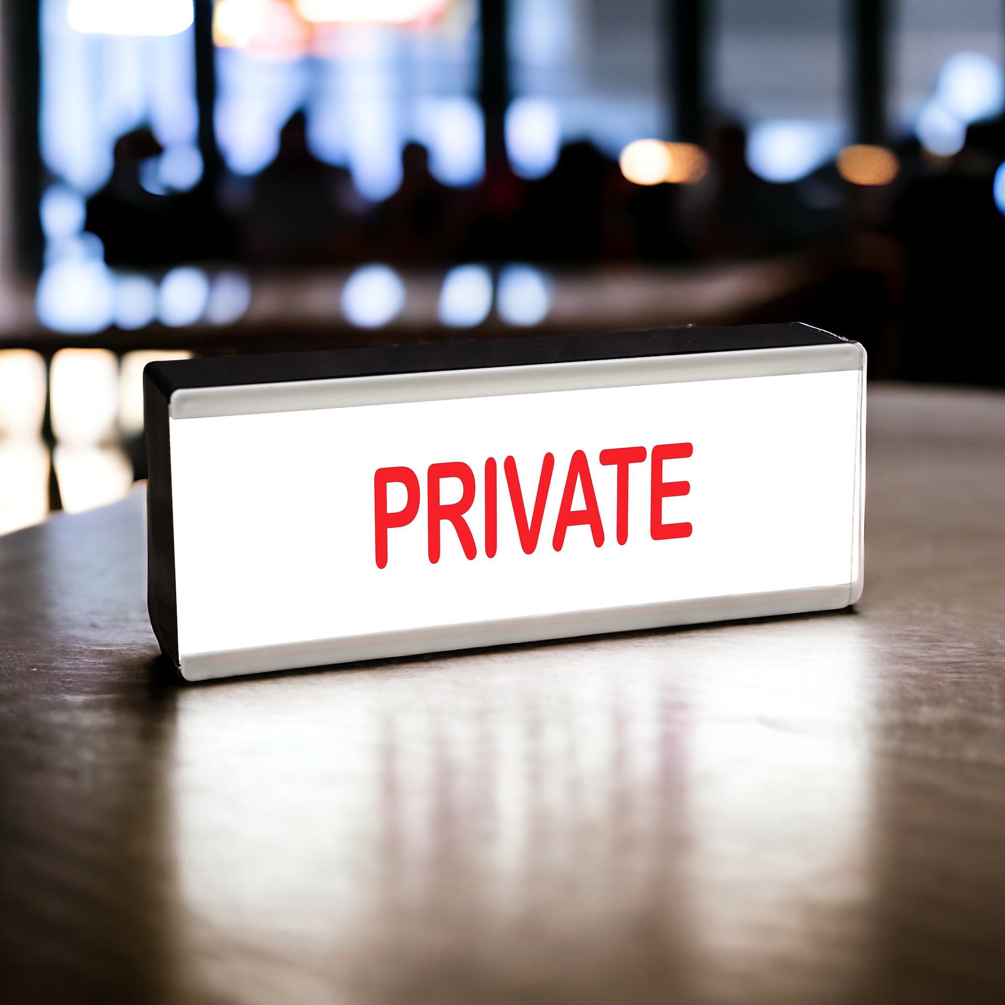 Light Box Room Sign Private - Simple No Entry Sign