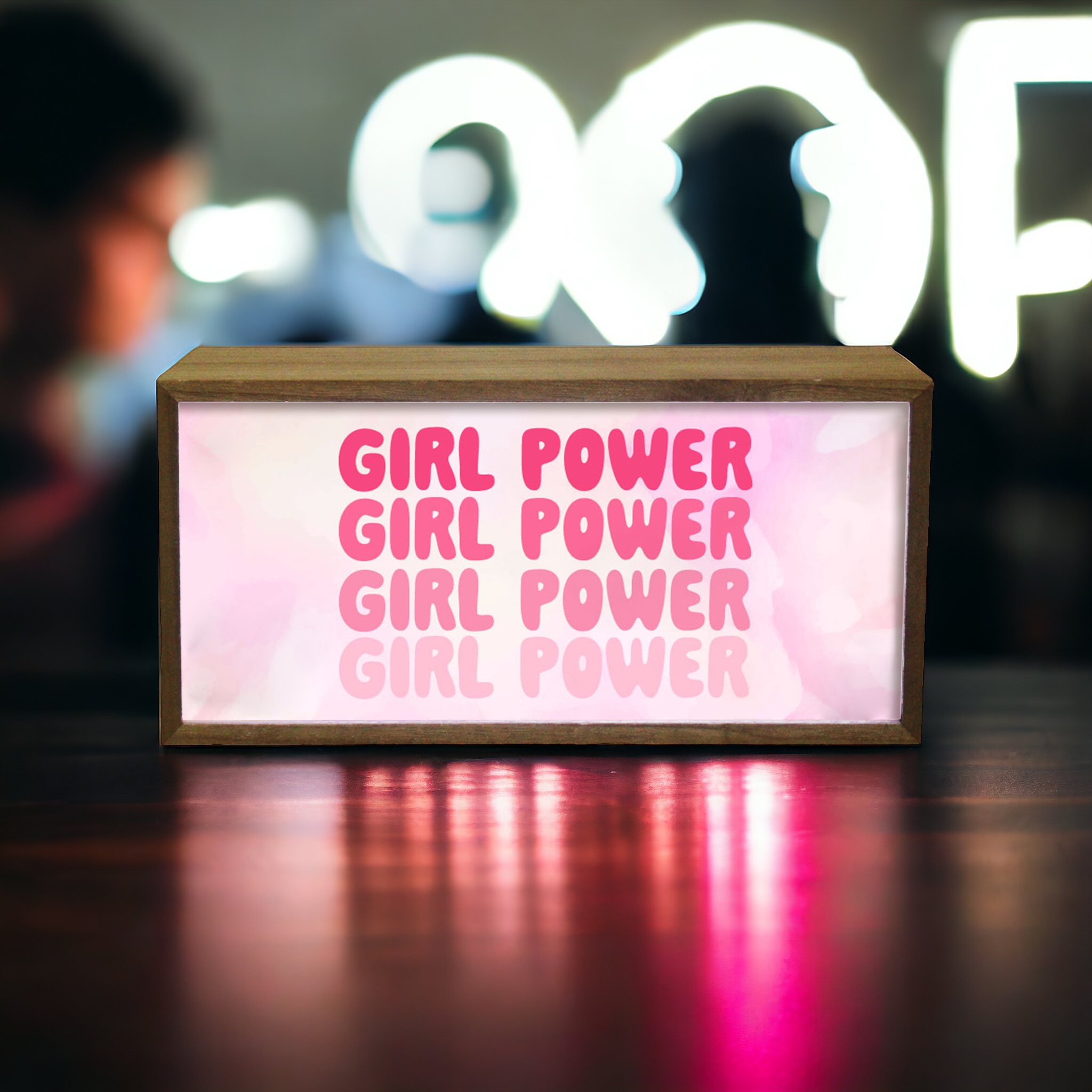 Light Box Girl's Room Girl Power - Positive Affirmation Signage